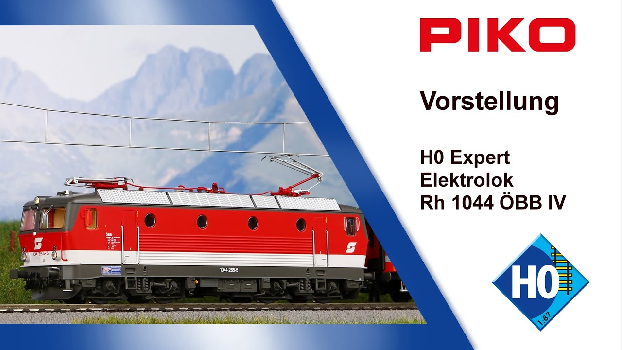 PIKO [V099] H0 Expert E-Lok Rh 1044 ÖBB #51620 - YouTube