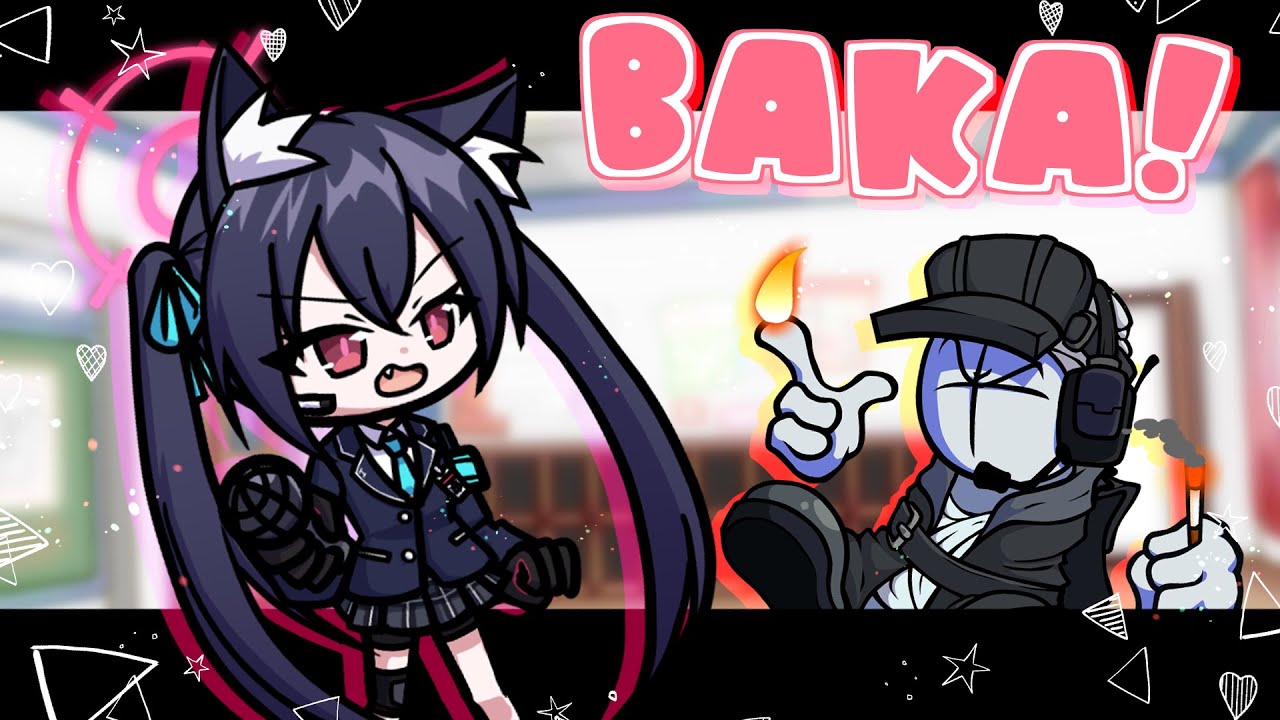 Baka! but Serika and Deimos sing it【FNF/ Blue Archive /Madness Combat ...