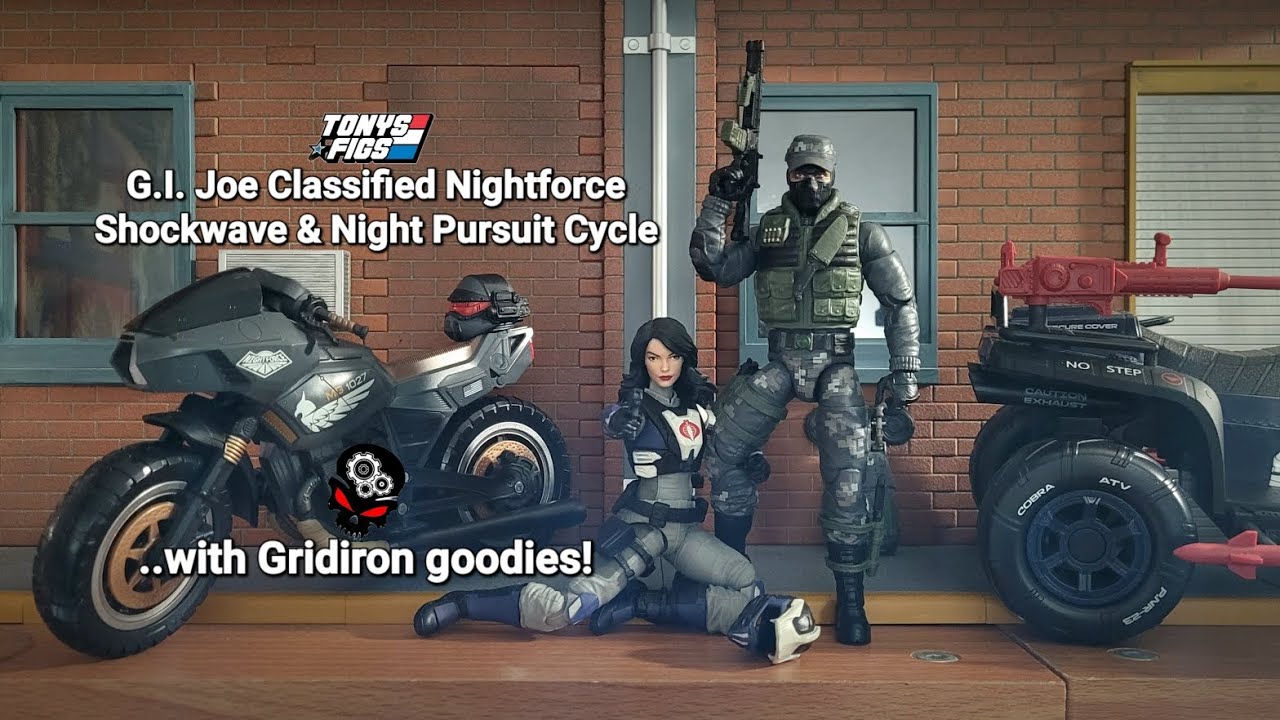 G.I. Joe Classified Nightforce Shockwave with Night Pursuit Cycle ...