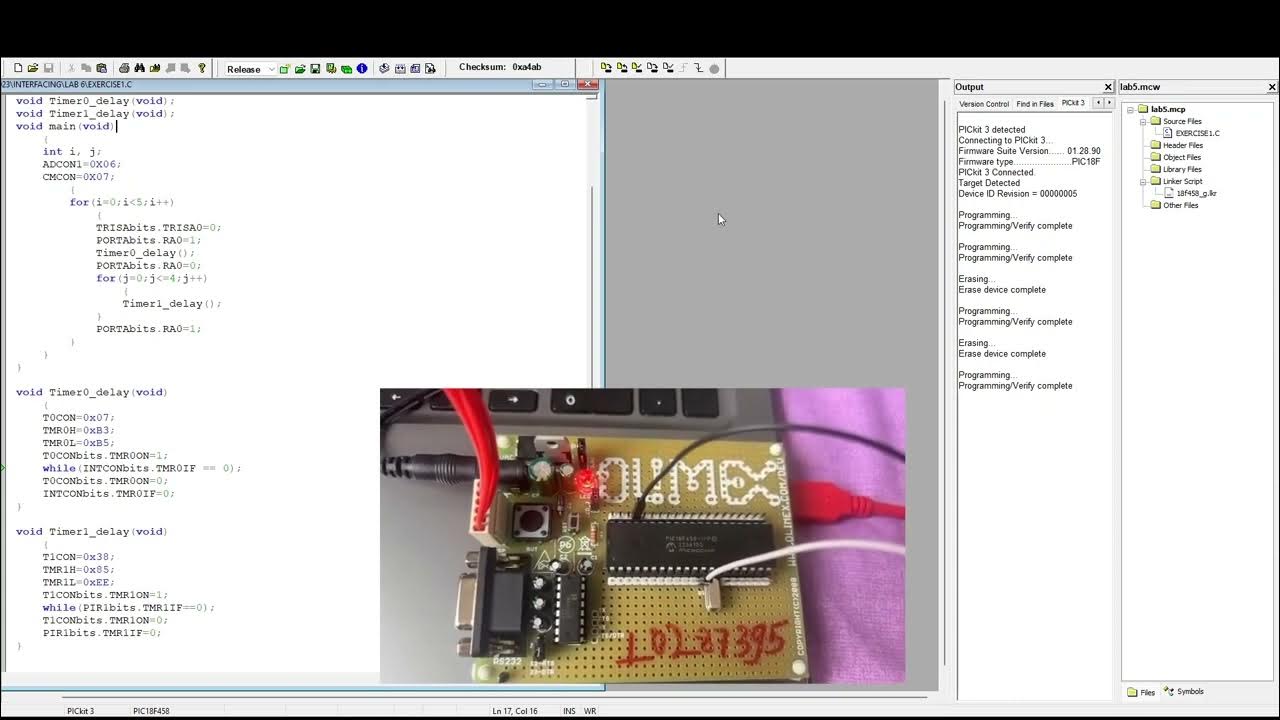 ONBOARD LED BLINKING | LAB 6 - COMP 551 - INTERFACING - YouTube