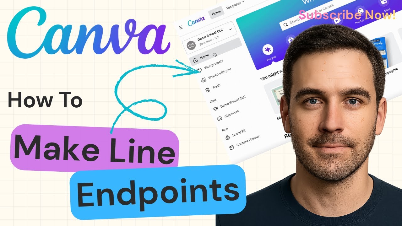 How To Make Lines With Endpoints In Canva | Canva Tutorial 2025 - YouTube