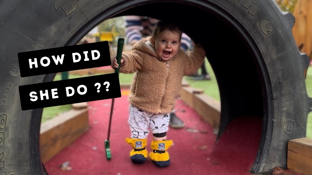World's Cutest Baby Playing Mini Golf! - YouTube