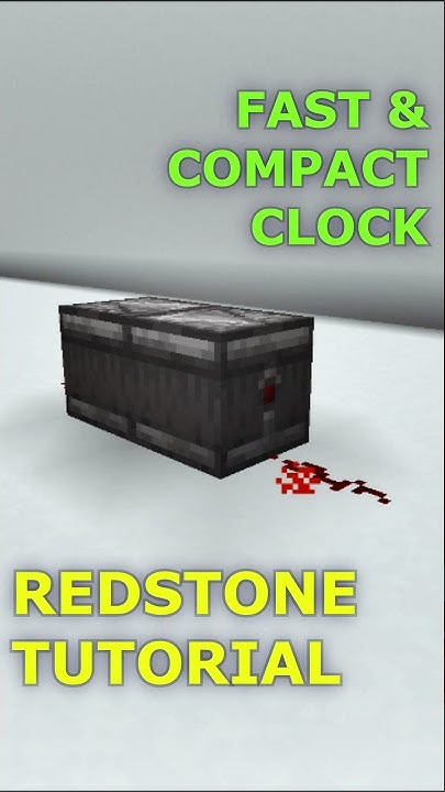 Fast and Compact Clock | Minecraft Redstone Tutorial - YouTube