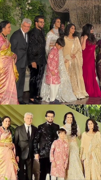 AJITH kumar And His Wife Shalini Visuals At PV Sindhu Reception | PV Sindhu Weds Venkata Datta ...