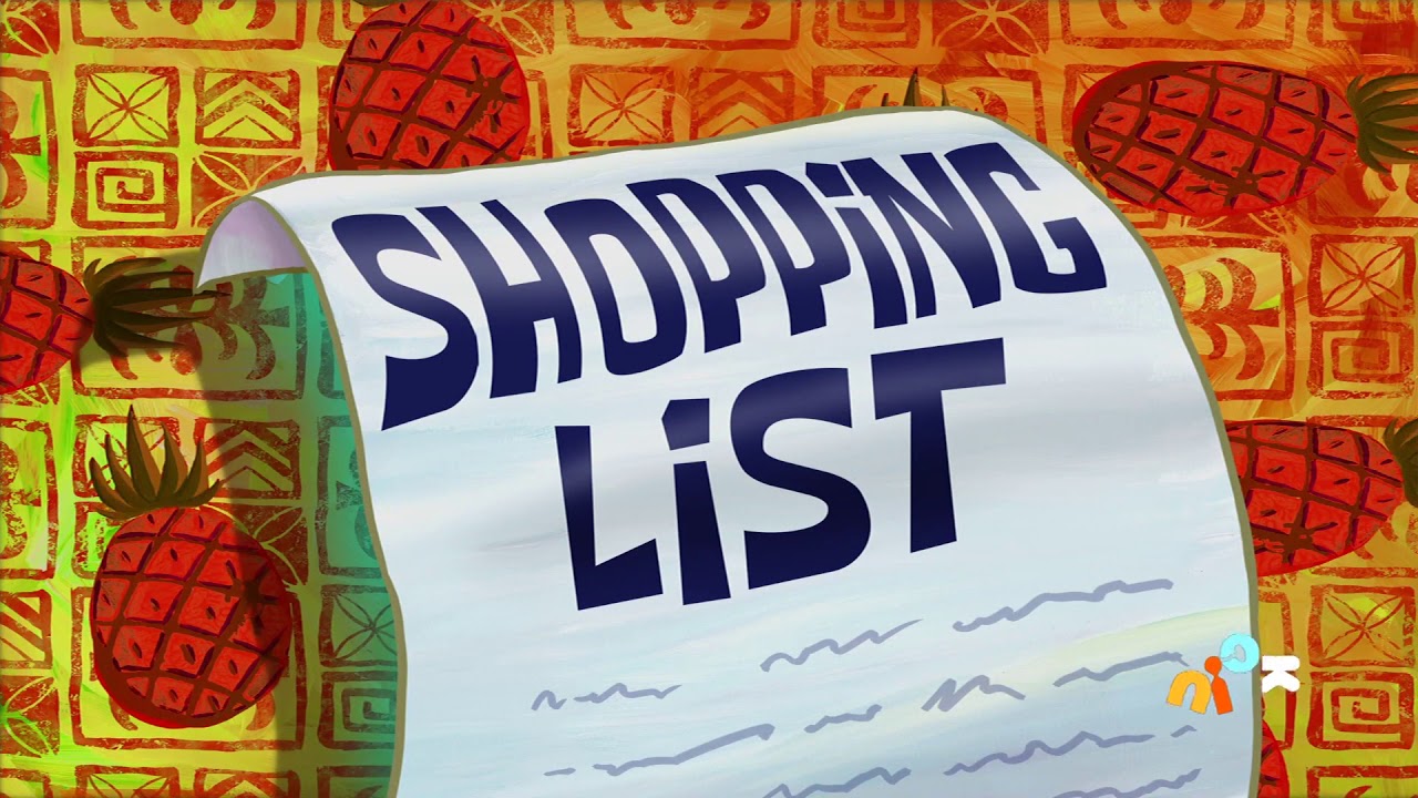 SpongeBob SquarePants - "Mustard O' Mine; Shopping List" Title Cards ...