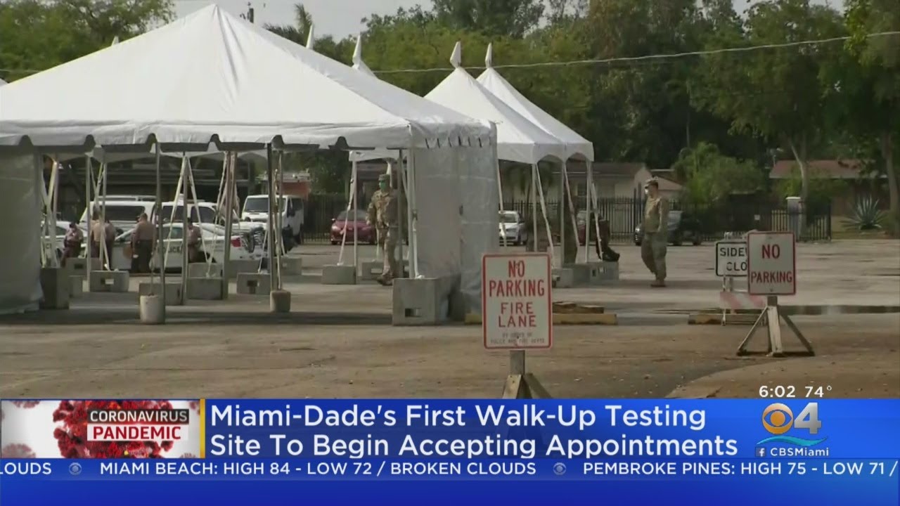 Miami-Dade To Open Walk-Up COVID-19 Test Site - YouTube