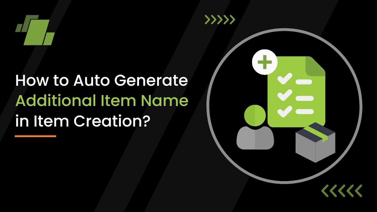 How to Auto Generate Additional Item Name in Item Creation? - YouTube