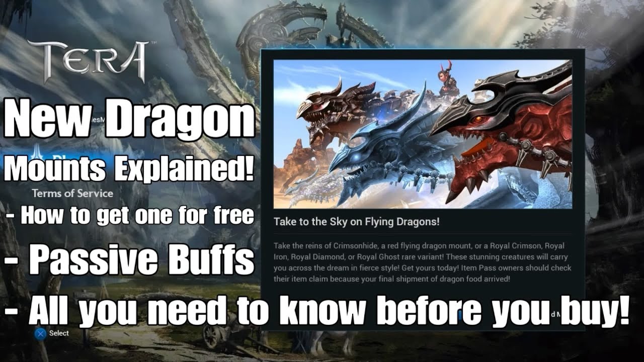Tera PS4 - New Dragon Mounts Explained! (Watch before you buy one ...