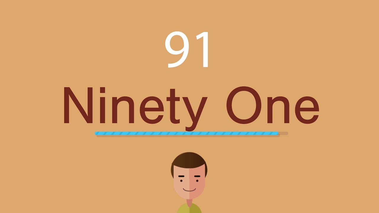 Cómo decir 91 en inglés - YouTube