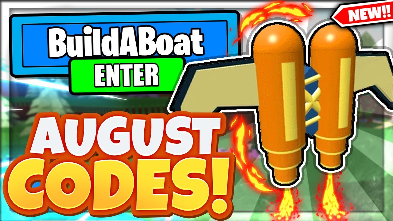 (AUGUST 2021) BUILD A BOAT FOR TREASURE CODES *FREE GOLD* NEW ROBLOX ...
