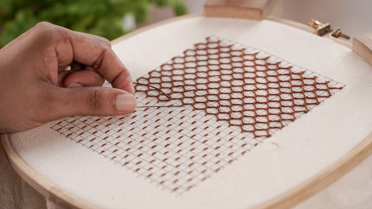 Elegant Stitching Pattern on Cotton Fabric - YouTube