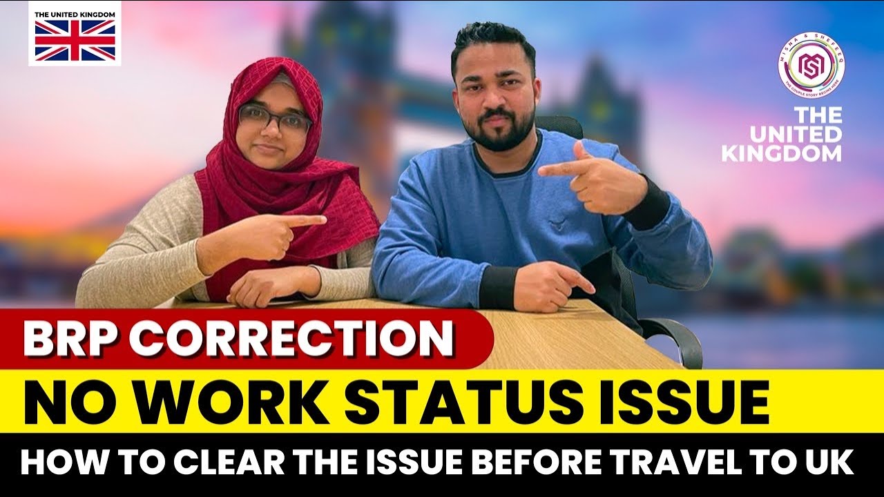 Error in BRP | No work Status Issue | Must watch before arriving UK ...