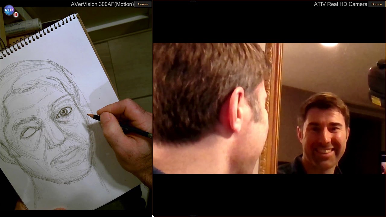 How to Draw a Self-Portrait from a mirror - YouTube