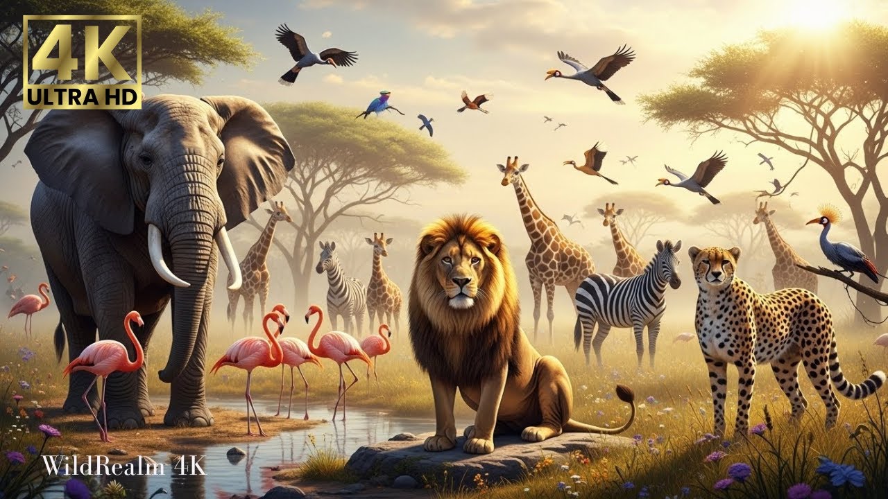 World Wildlife in 4K: Rare Animals & Peaceful Natural Landscapes - YouTube