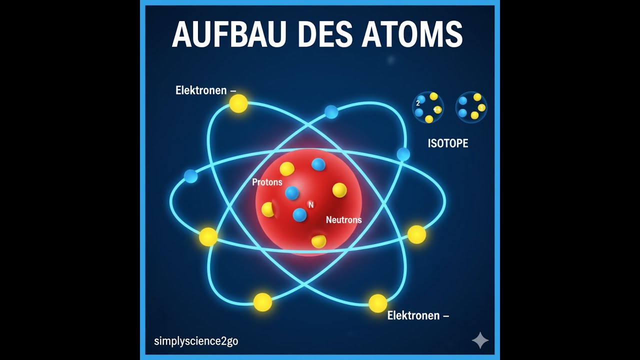 Atommodell & Aufbau des Atoms ⚛️🔬 | Elektronen, Protonen, Isotope ...