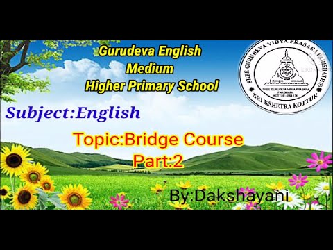 1st Standard English Bridge Course Part 2 2021 22 - YouTube