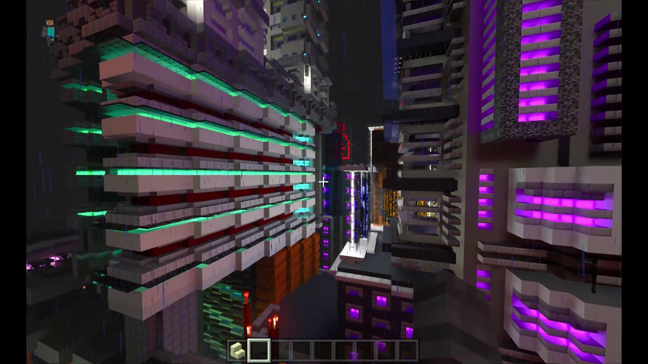 Minecraft: Neon District RTX - YouTube