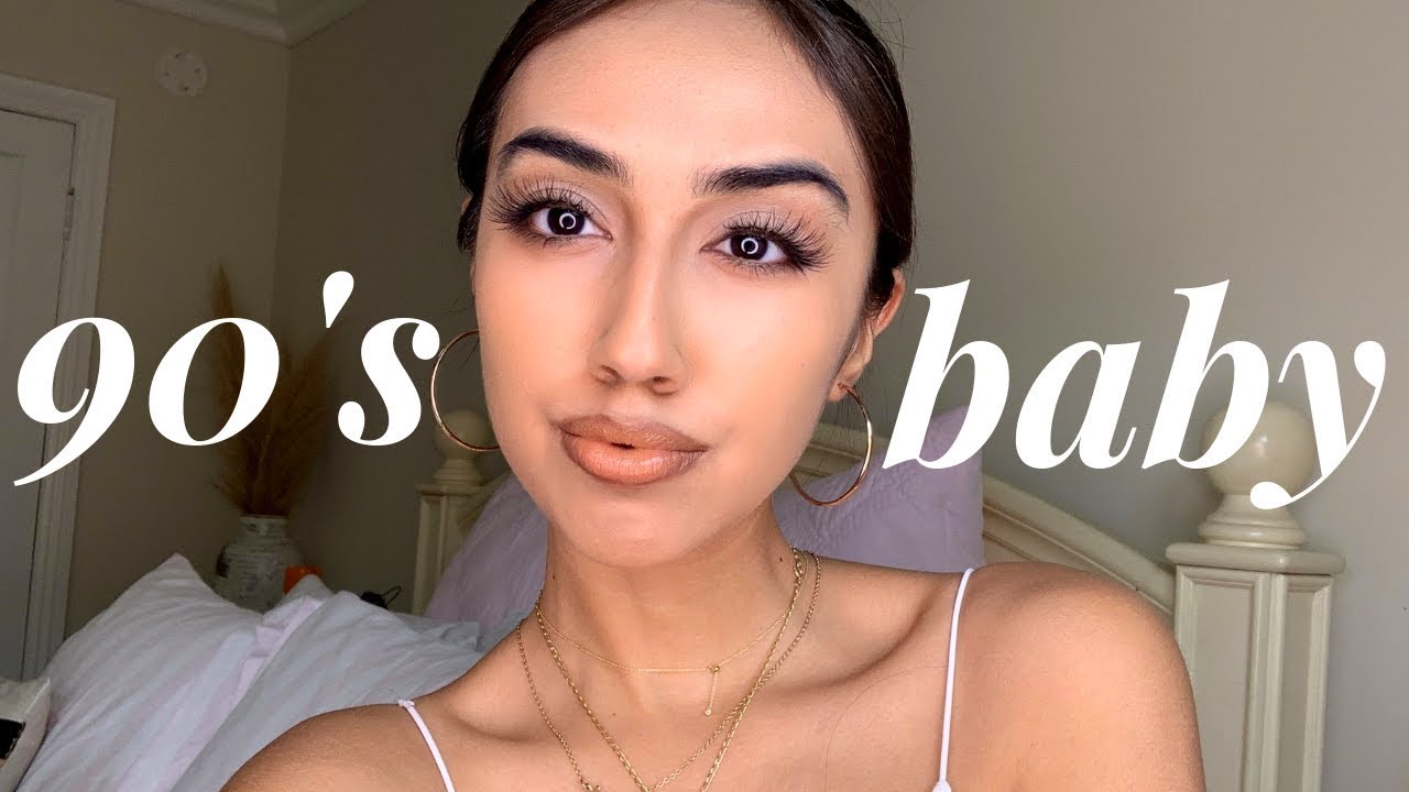 NINETIES MAKEUP | Brown 90's Inspired Makeup Tutorial | 90's Lips - YouTube