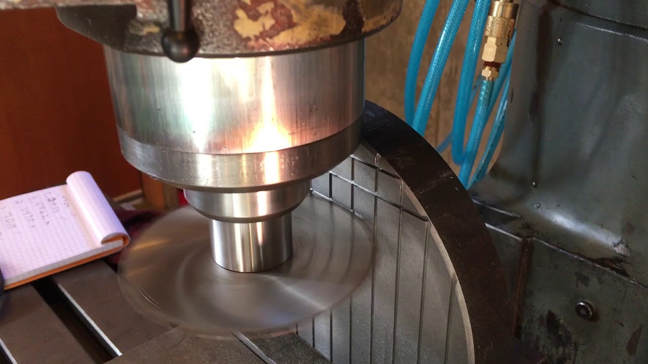 Slitting grooves in lapping plates - YouTube