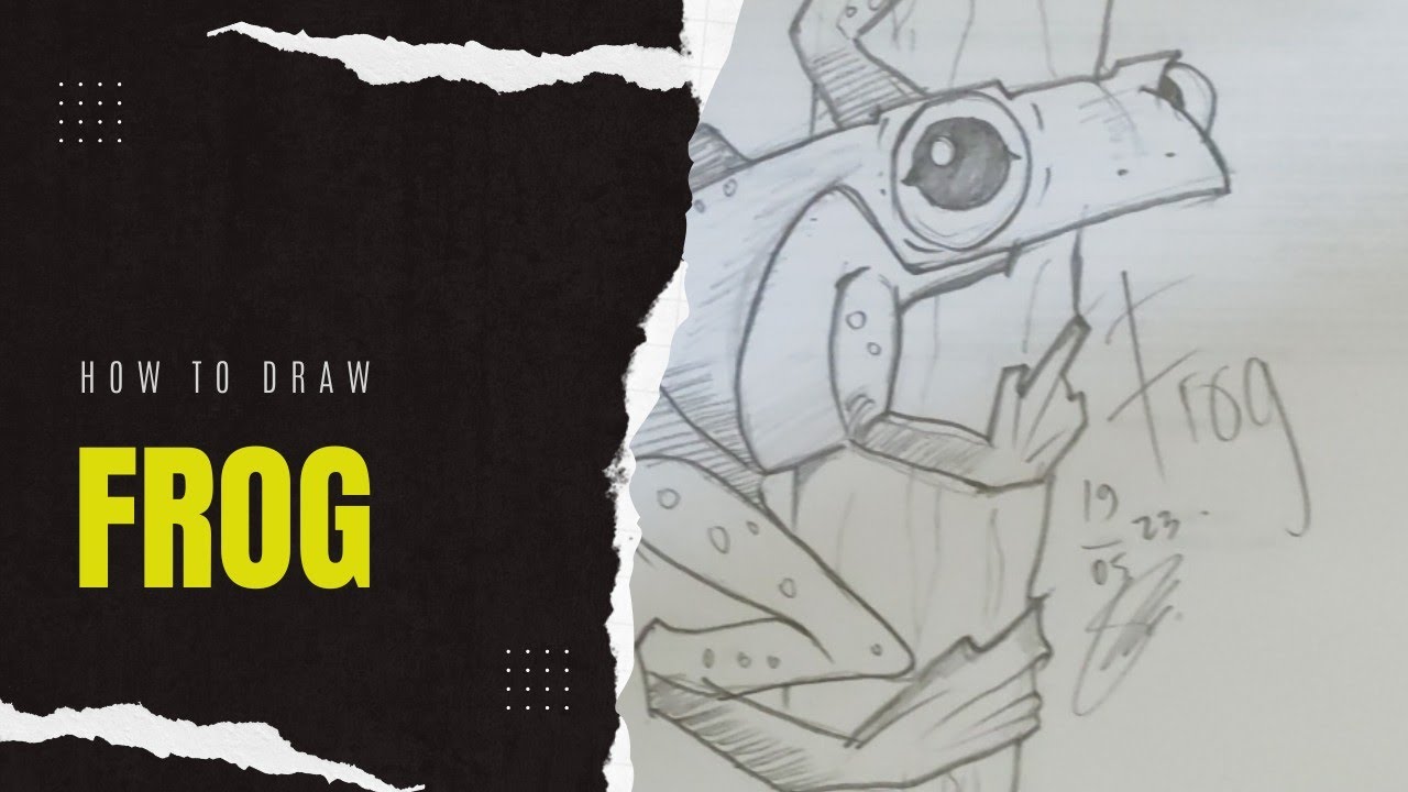 menggambar katak terbang | how to draw frog (Step by Step) - YouTube