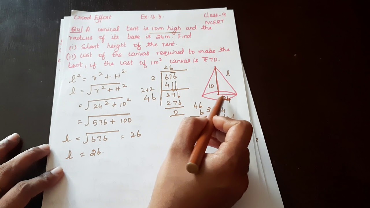 NCERT Grade 9 - Surface Areas and Volumes Ex 13.3 Question No 4 - YouTube