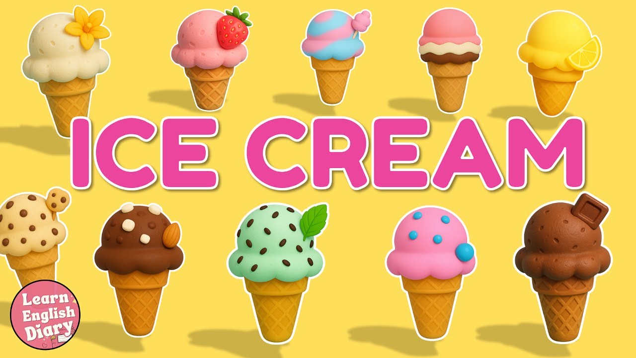 Learn Ice Cream Flavors in English 🍦 Vocabulary Lesson with Pictures ...