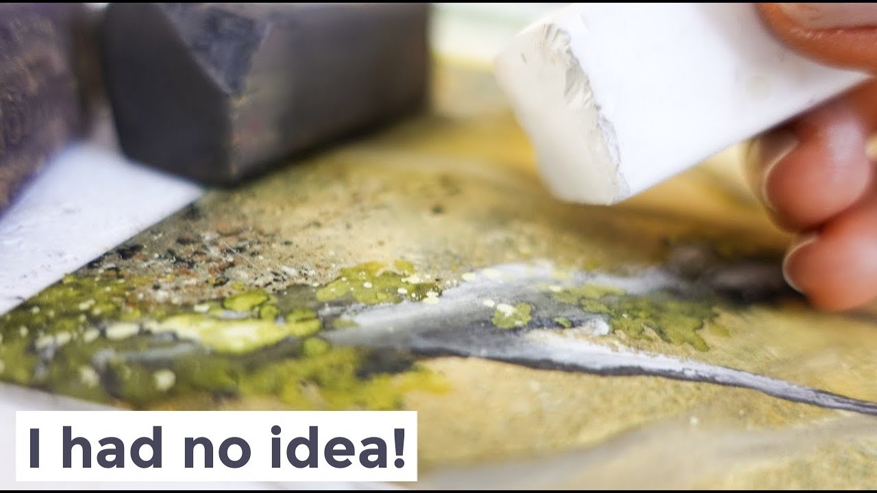 Mixed Media Watercolor Painting: I Tried Charcoal Pencils! - YouTube
