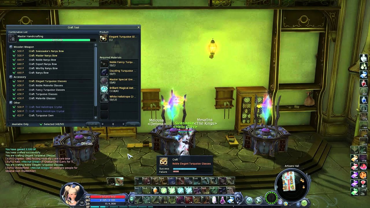 AION. Crafting of Noble Elegant Turquoise Glasses - YouTube