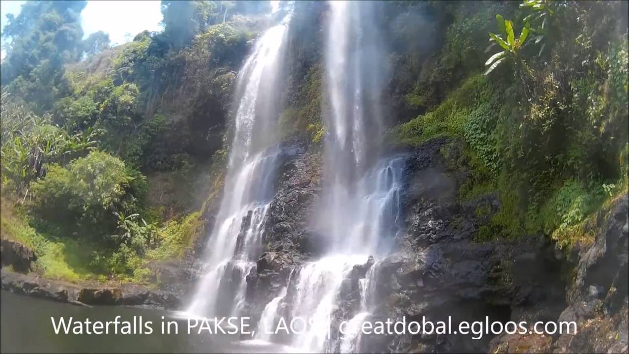 waterfalls in pakse, LAOS - YouTube