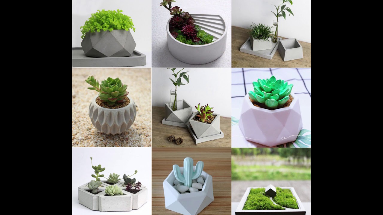 mixed cement craft idea 12 - YouTube