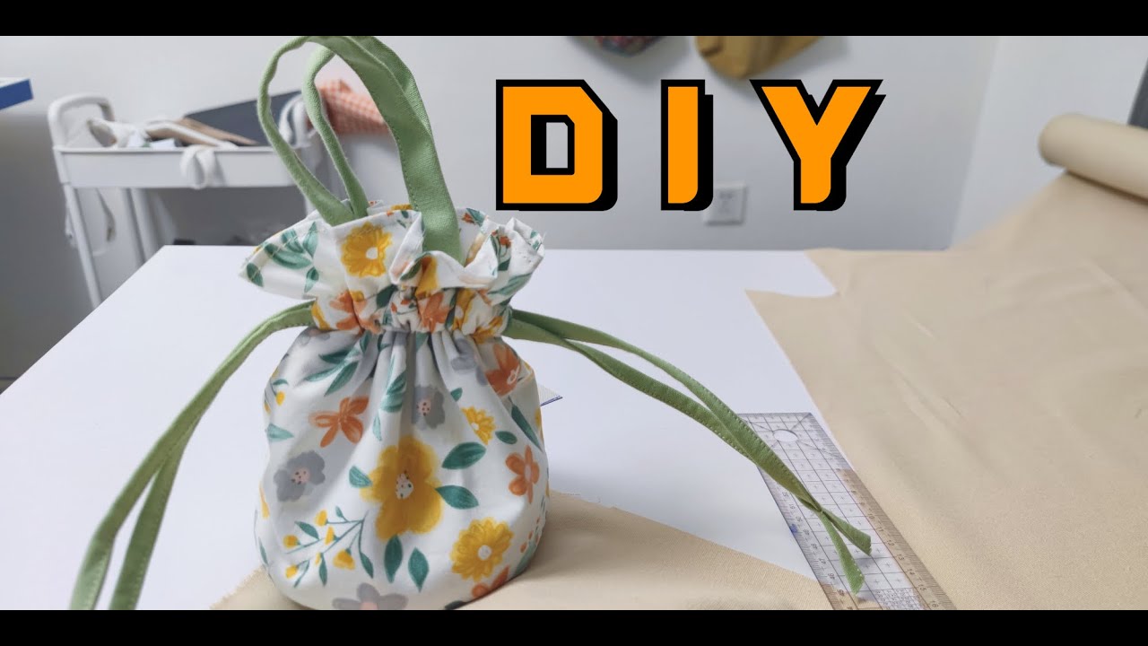 Teach you DIY a small pineapple bag with a drawstring - YouTube