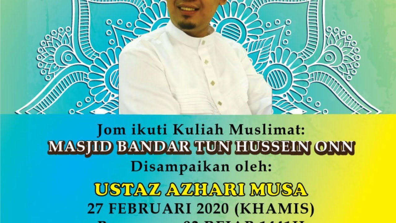 ((LIVE)) USTAZ AZAHARI MUSA @Muslimat MBTHO 270220 - YouTube