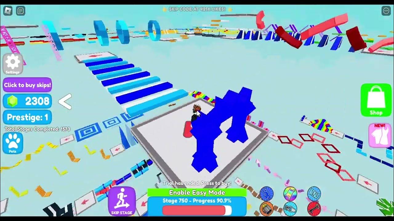 Mega Easy Obby Roblox Stages 701 750 Youtube