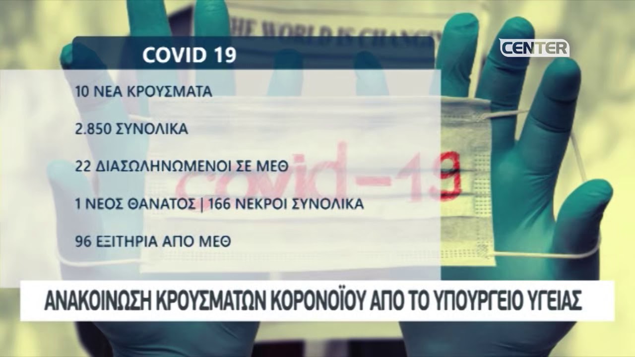 ΑΝΑΚΟΙΝΩΣΗ ΚΡΟΥΣΜΑΤΩΝ ΚΟΡΟΝΟΪΟΥ ΑΠΟ ΤΟ ΥΠΟΥΡΓΕΙΟ ΥΓΕΙΑΣ - YouTube