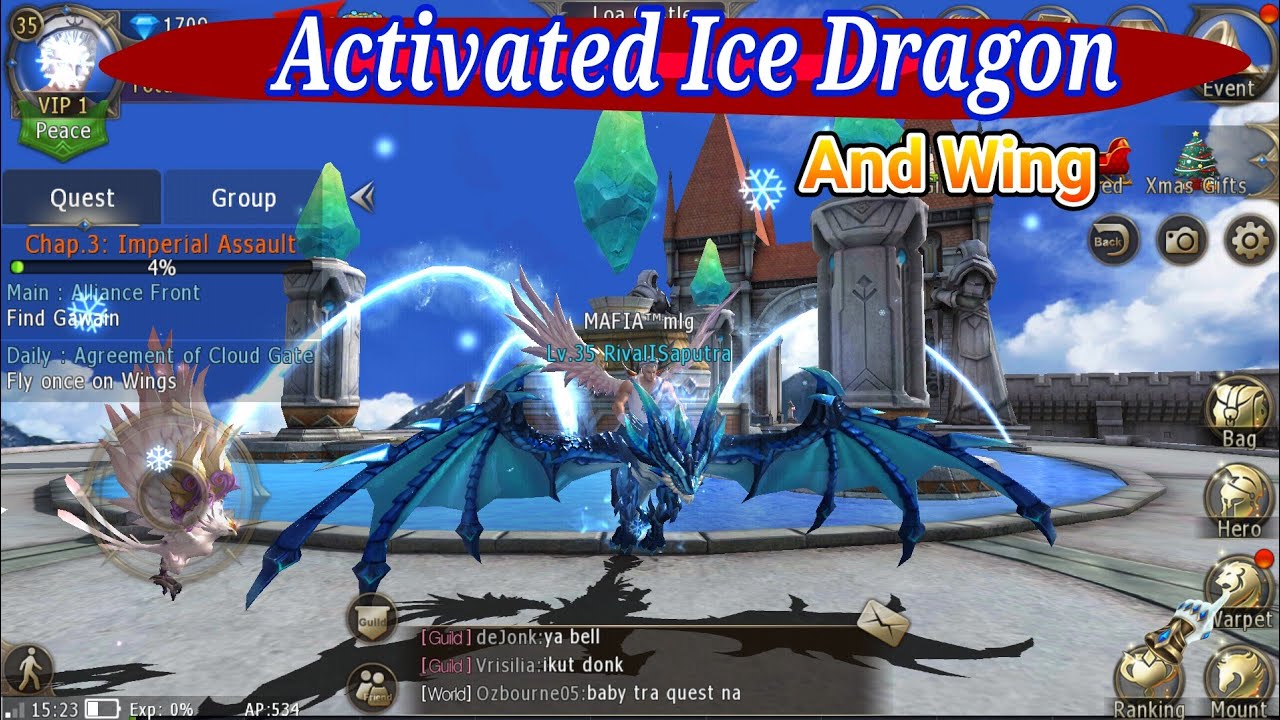 Activated Ice Dragon and Wing!! Daybreak Legend - YouTube