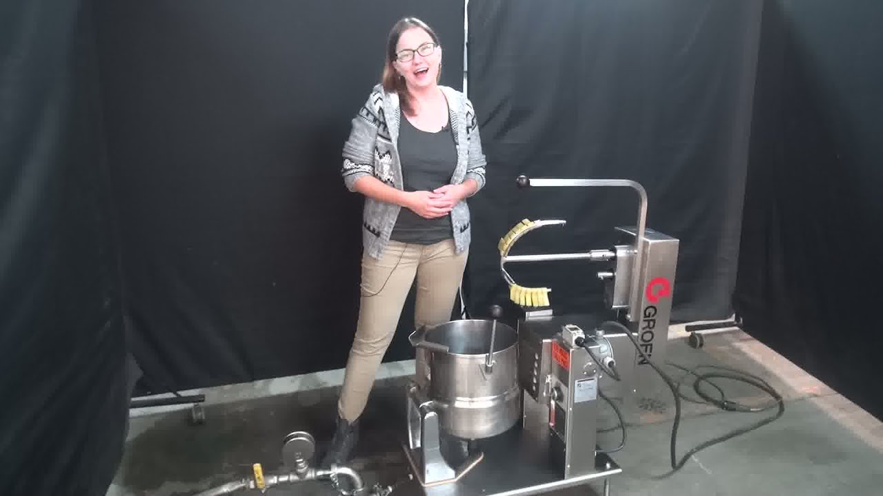 Groen Stainless Steel 20 Quart Jacketed Cooking Kettle Demonstration ...