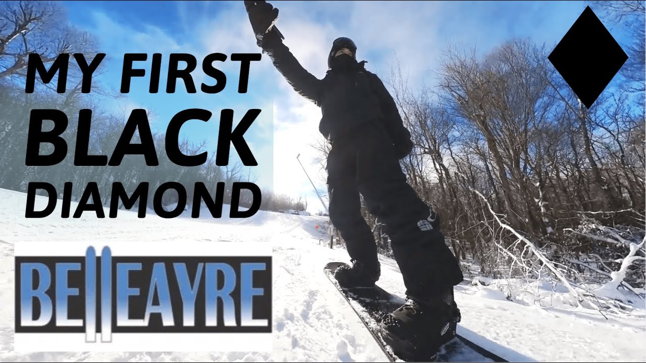 My First Black Diamond! Intermediate Snowboarder - YouTube