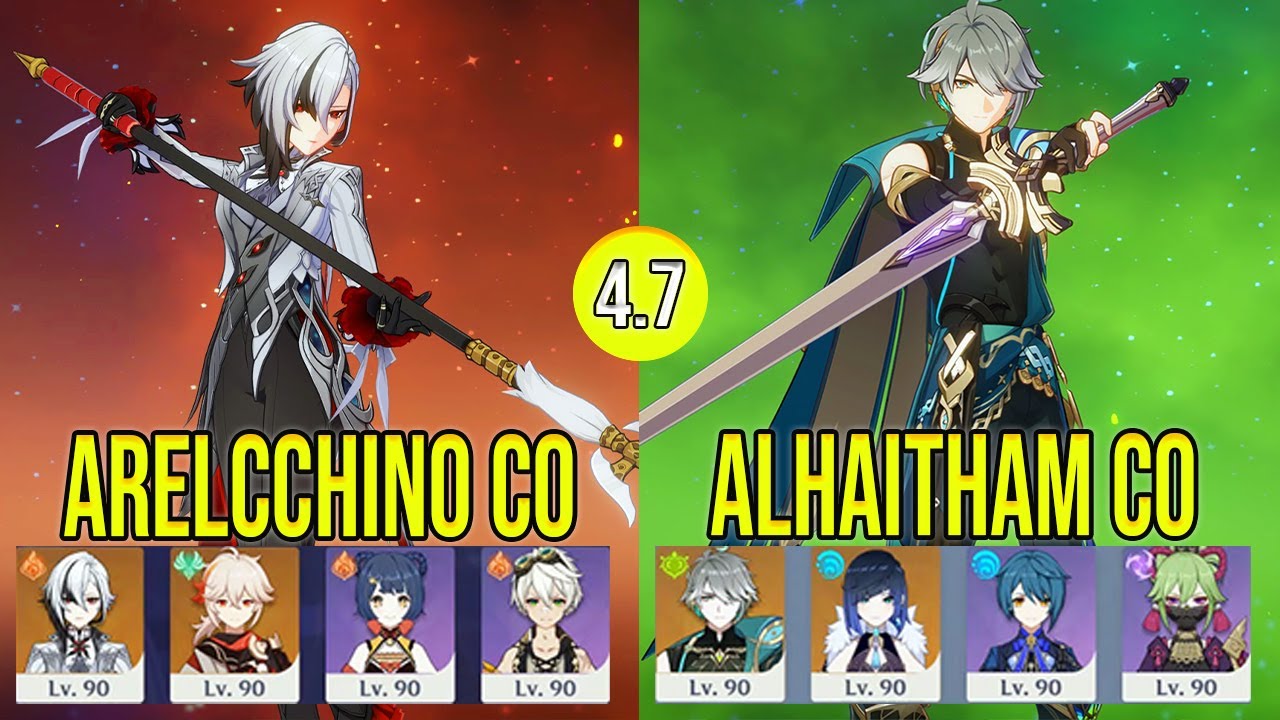 [F2P] Arlecchino C0 White tassel & Alhaitham C0 Harbinger Spiral abyss ...