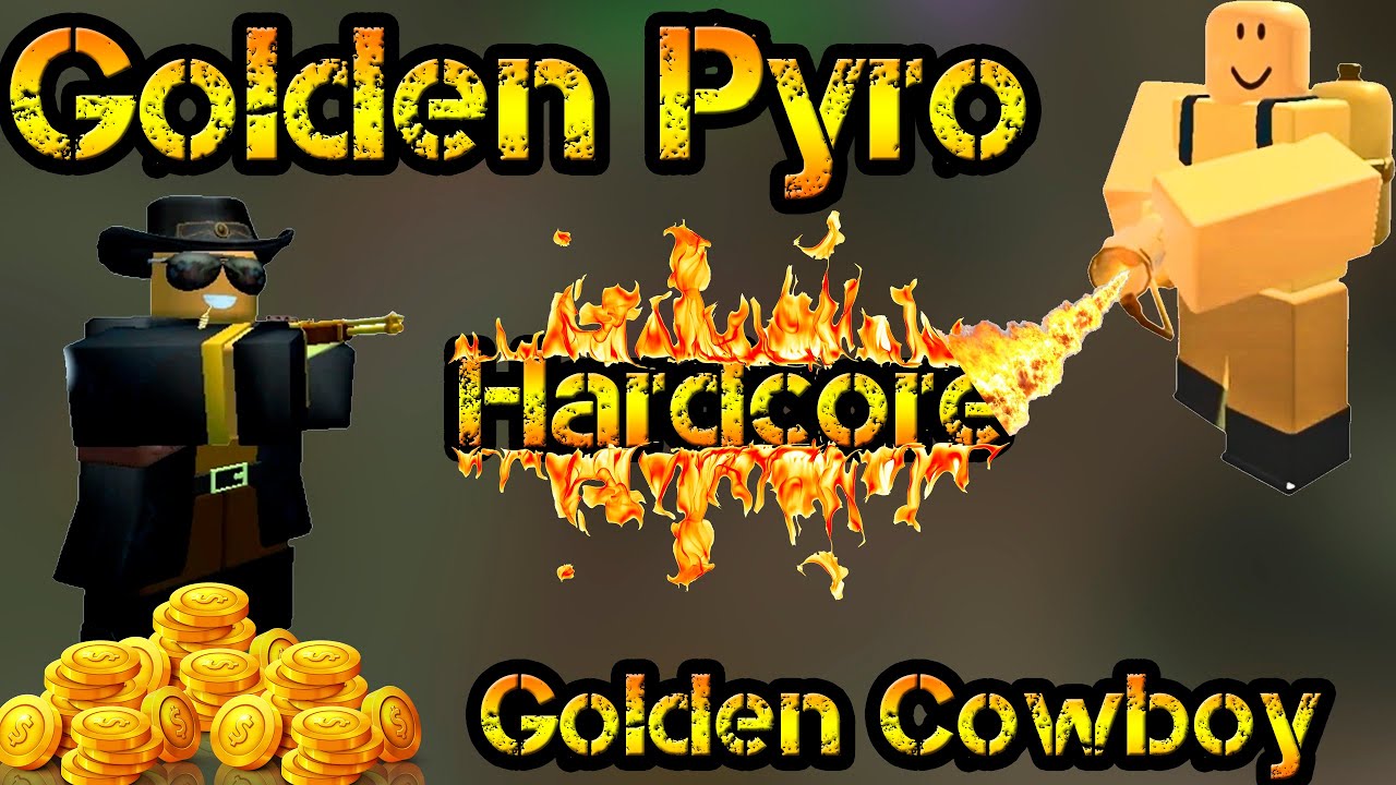 Golden Cowboy and Golden Pyromancer in Hardcore Roblox Tower Defense ...