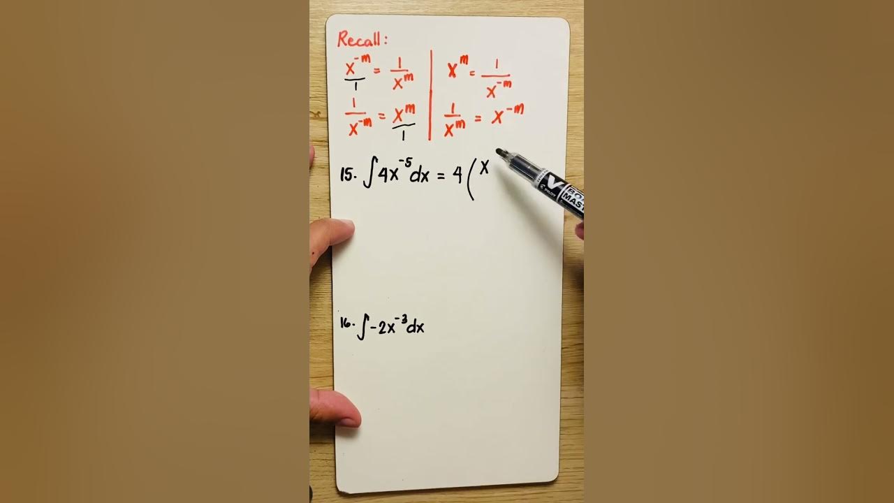 Basic Antiderivative Rules|Negative Exponents|Examples 15 and 16 - YouTube