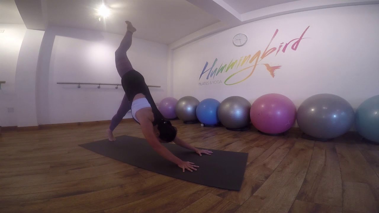 Hummingbird Yoga Vanessa performing Crane Pose Flow - YouTube