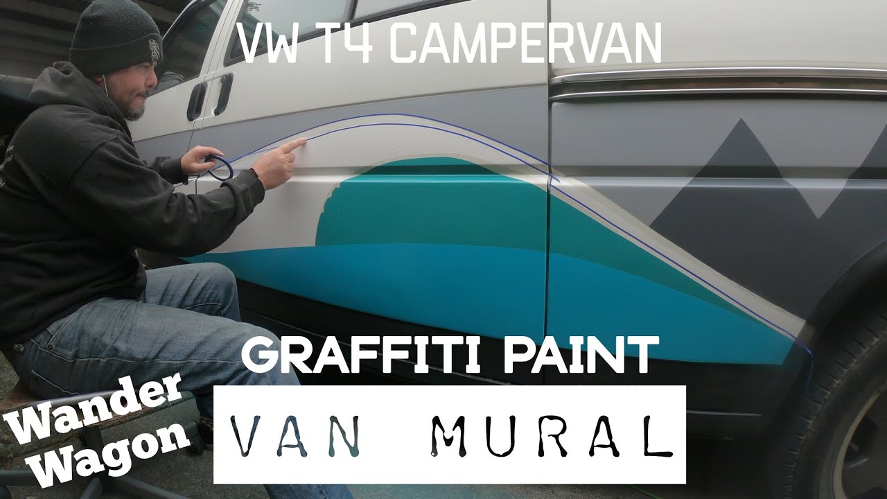 Van Mural Graphics with Graffiti paint - VW T4 DIY Campervan ...