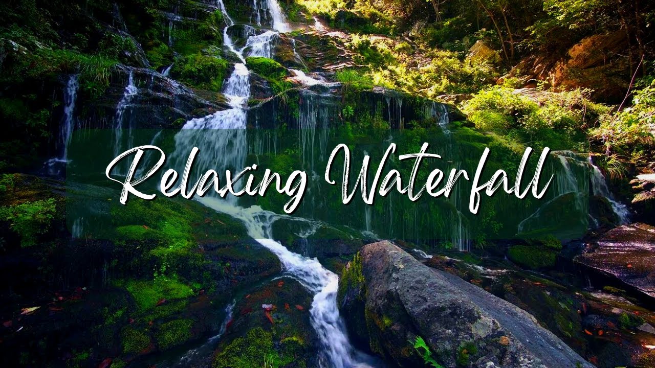 Relax to The Calming Sounds of a Beautiful Waterfall - Fall Asleep and ...