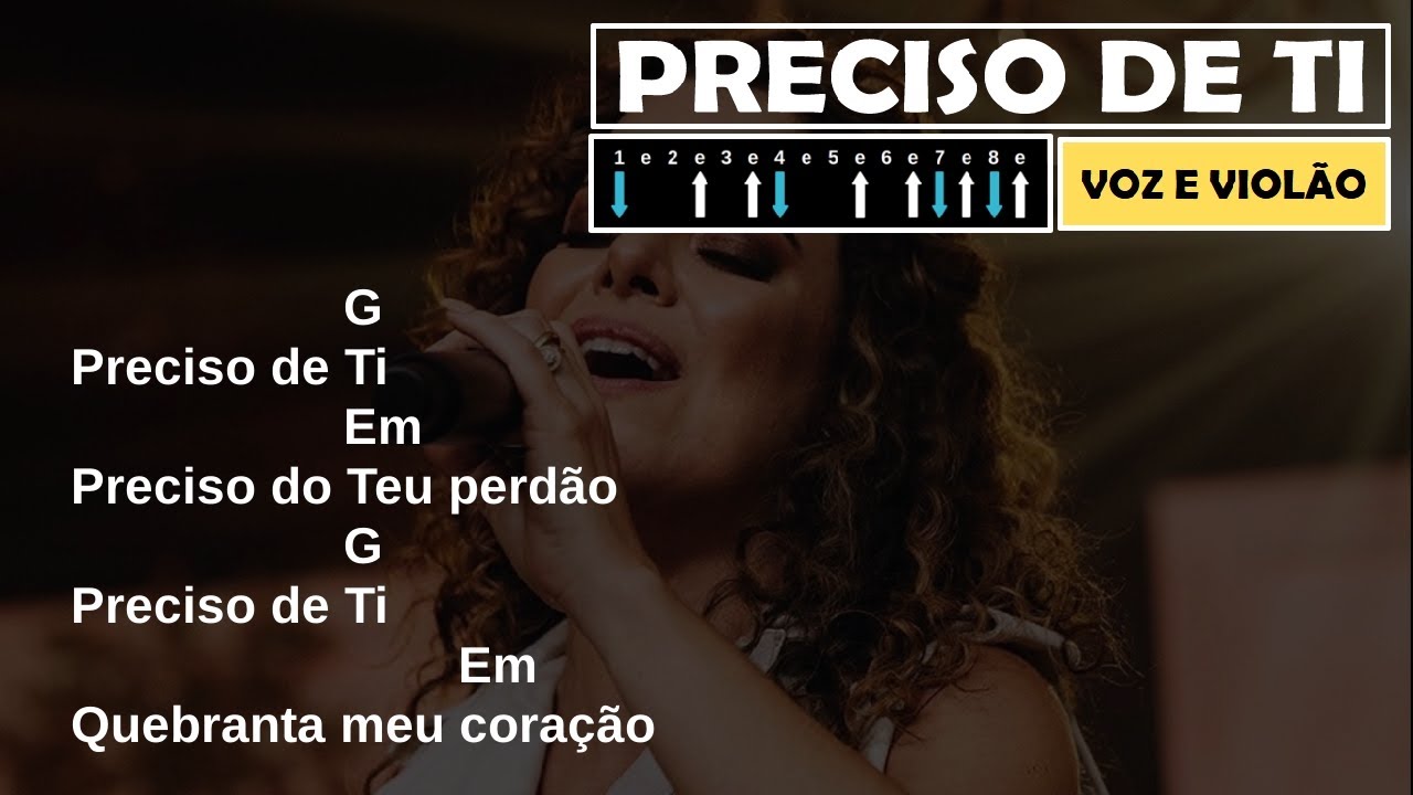 PRECISO DE TI - Diante do Trono "Voz e Violão" | Cifra Simplificada ...