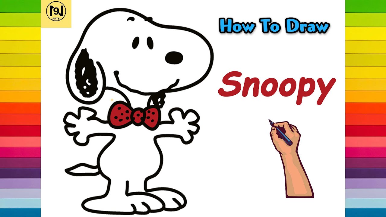 How to Draw Snoopy Step by Step Easy - YouTube