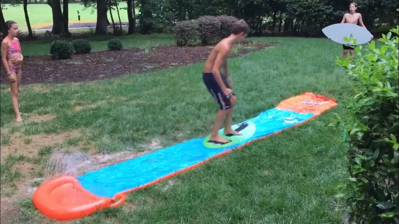 Skimboard Vs. Slip n' Slide! (Cool Tricks) - YouTube