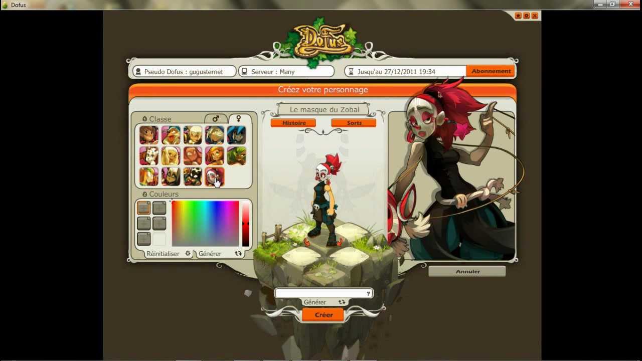 [Tutoriel Dofus] Créer son Personnage - Partie 3 - YouTube