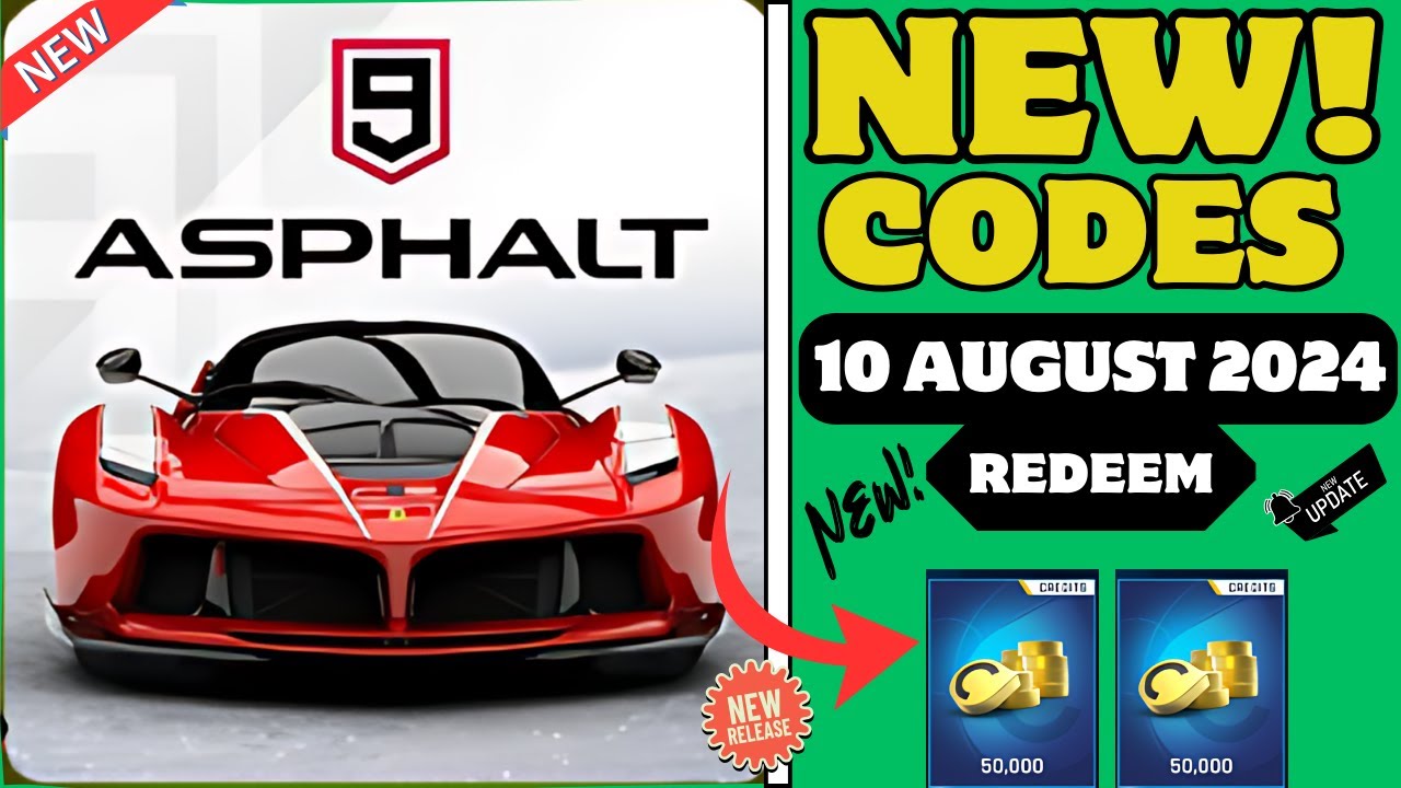 🌃10-AUGUST!☄️Codes🤩 Asphalt 9 Redeem Codes | Asphalt 9 Gift Codes 2024 ...