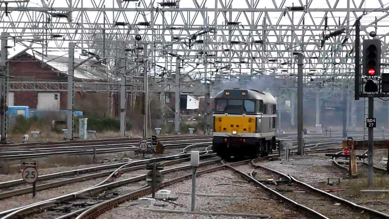 Class 31190 Monster Thrash & Horn Through Stafford - YouTube