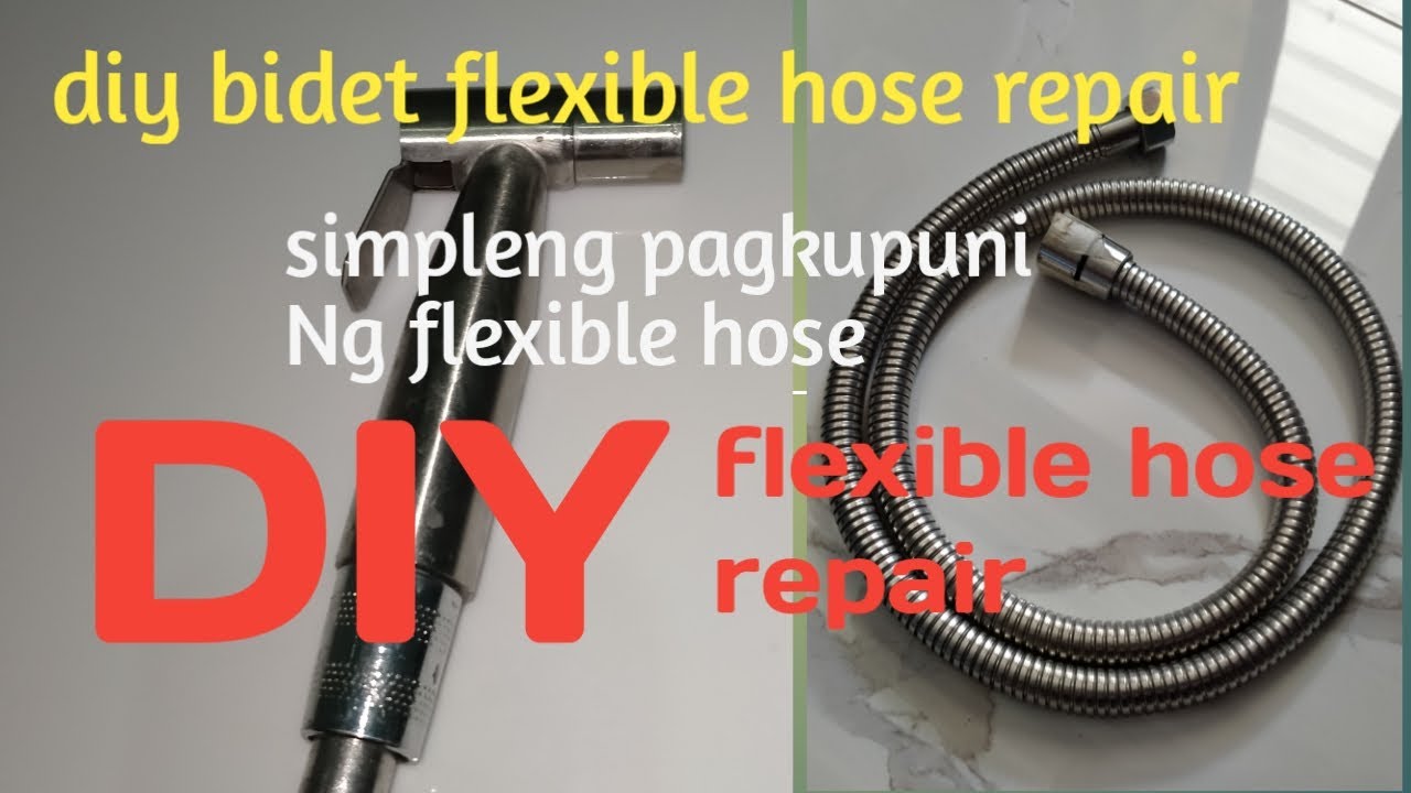Diy flexible hose repair, bidet flexible hose problem - YouTube